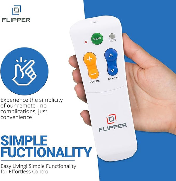 Flipper Big Button Remote: The Ultimate Senior-Friendly TV Control ...