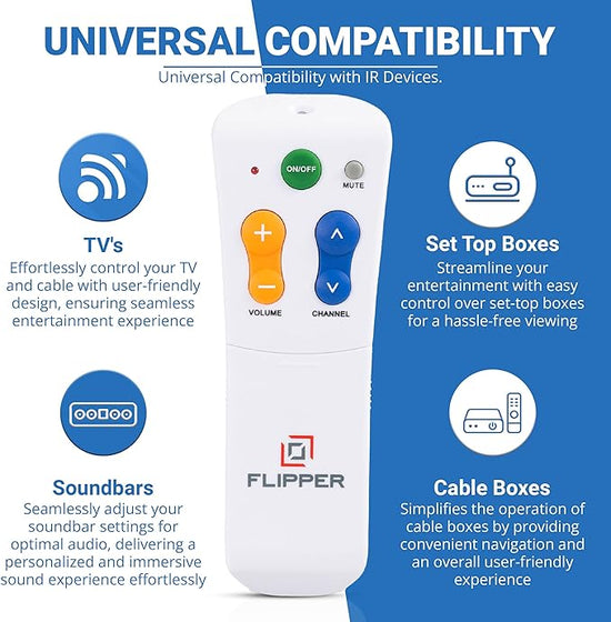 Flipper Big Button Remote: The Ultimate Senior-Friendly TV Control ...